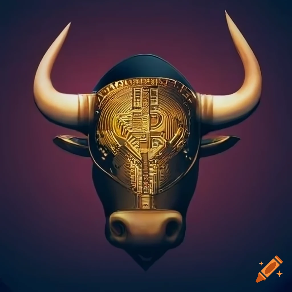 Bitcoin and bull on Craiyon