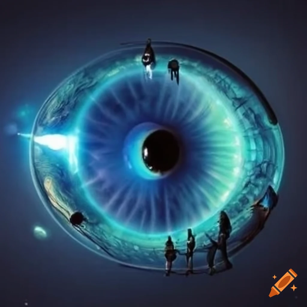 Mind's eye witnessing the future beyond spacetime on Craiyon