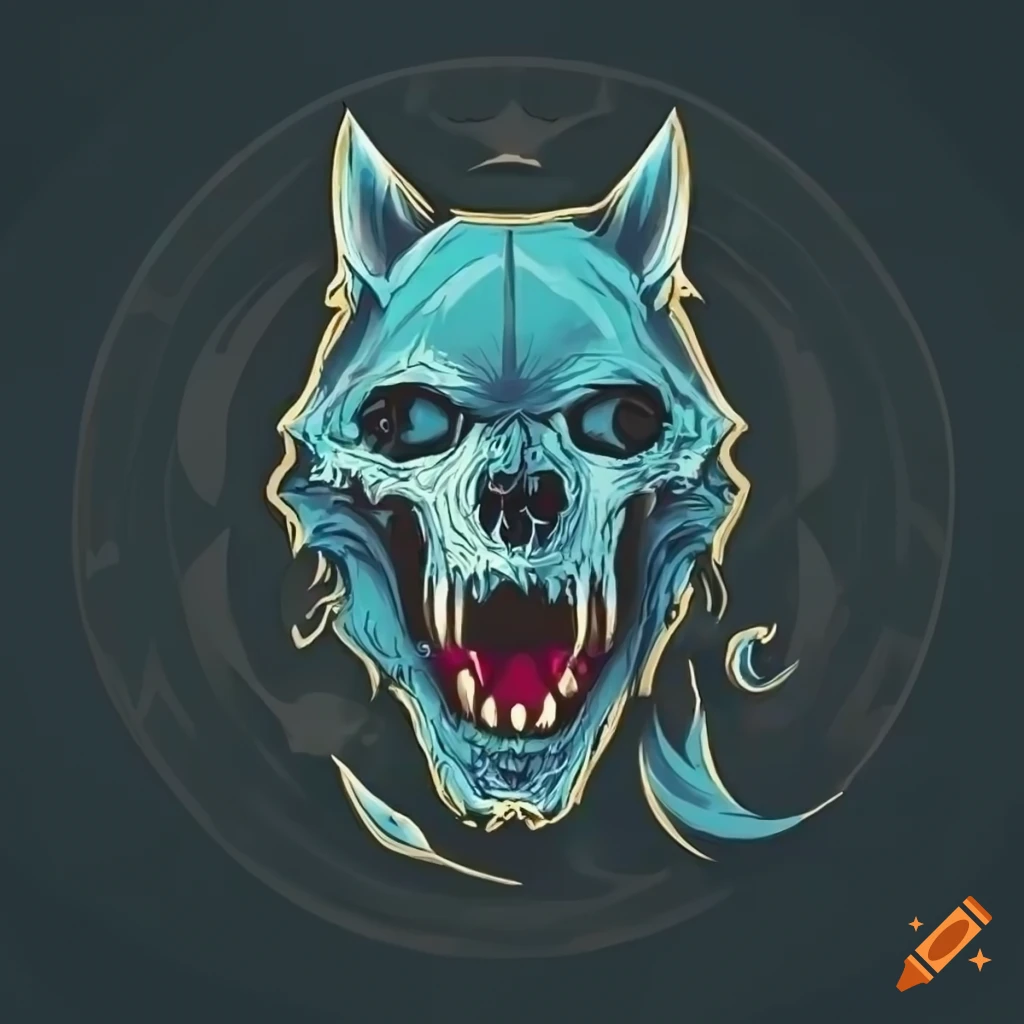 Wolf skull pirate logo on Craiyon