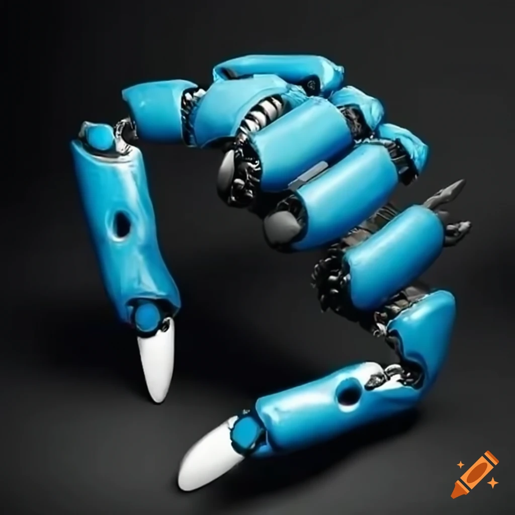 Dismantled robot hand with missing parts on Craiyon