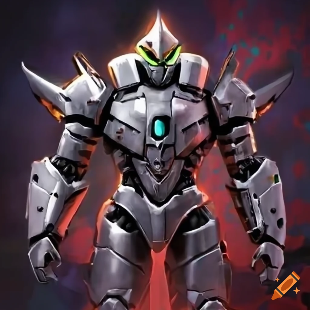 Power mecha knight armored super villains on Craiyon