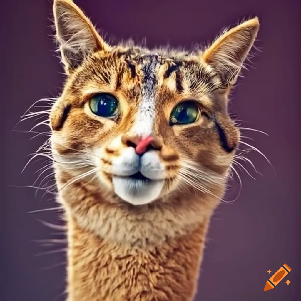 Llama and cat hybrid animal on Craiyon