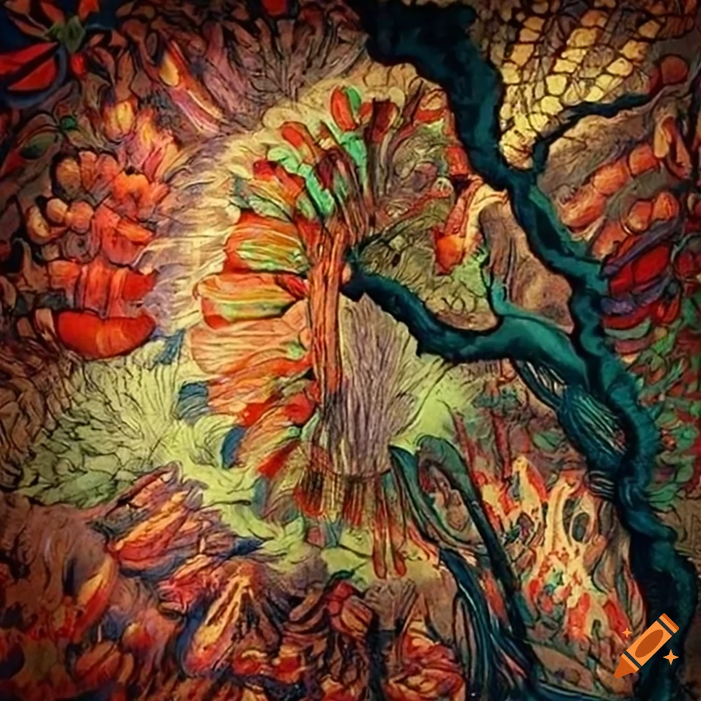 4k ultra high resolution color lithograph of joyously anarchic visions ...