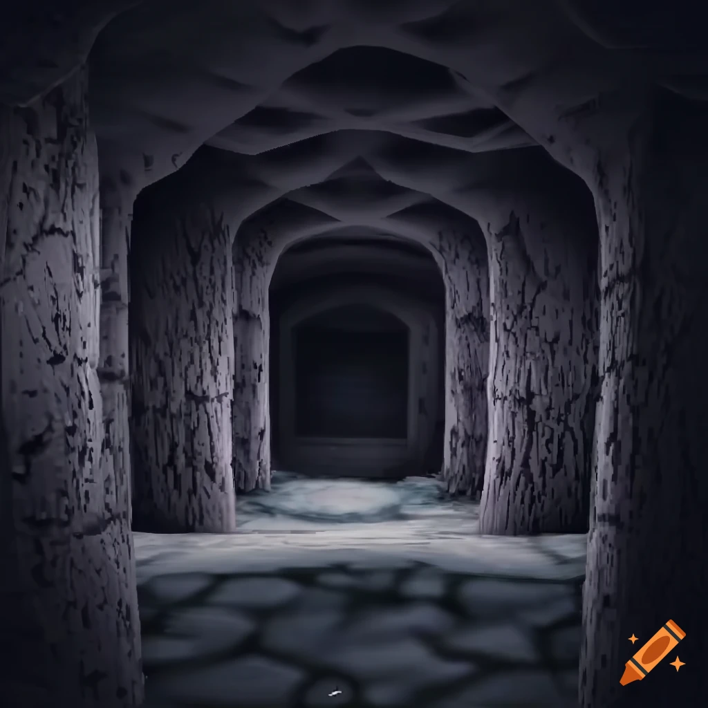 Super mario 64 hollow horror halls level landscape on Craiyon