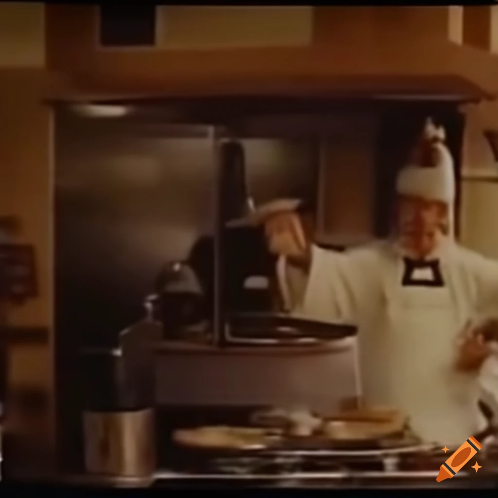 Wizards at kitchen security camera, vhs retro clip from above ...