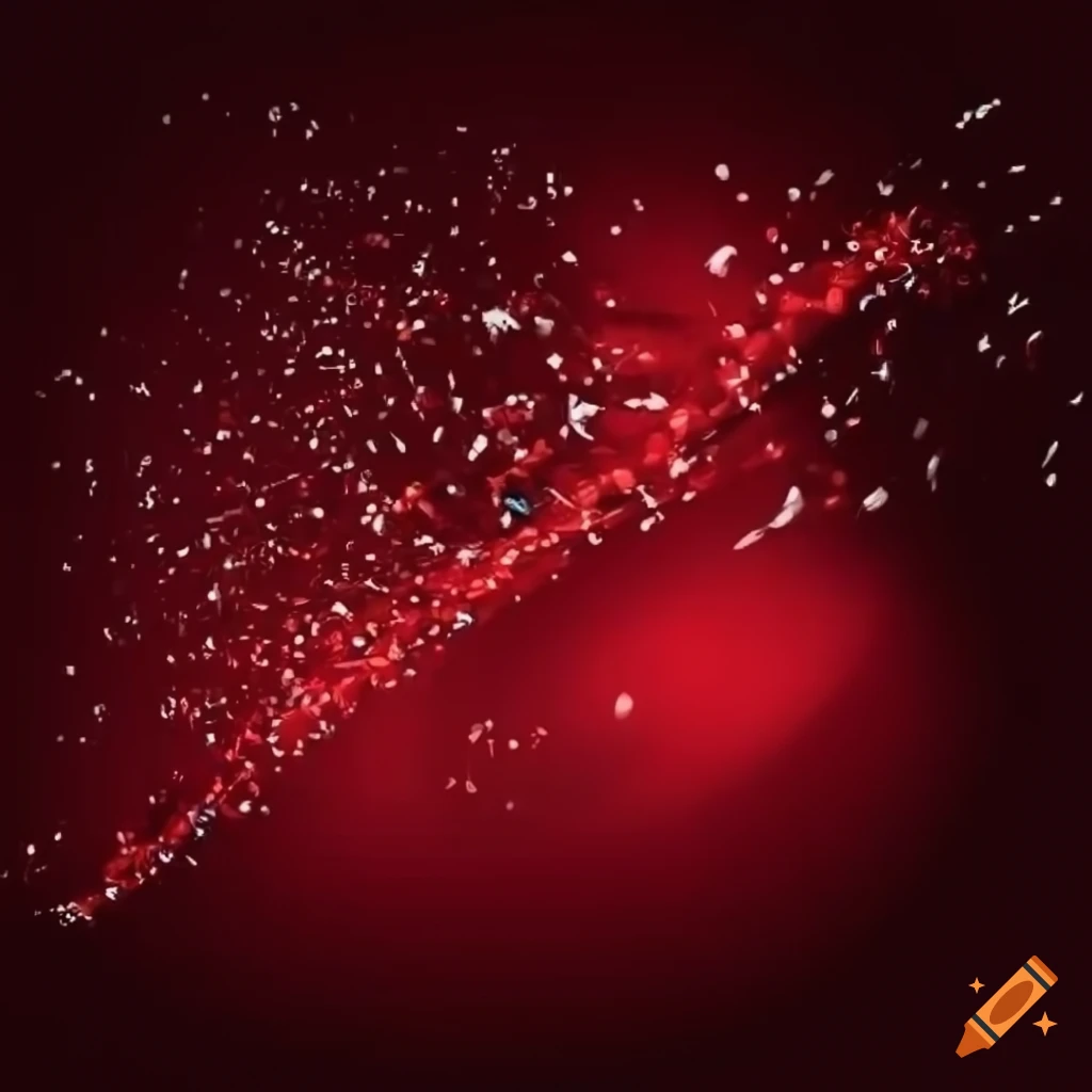 Visualisation of logistic regression algorithm in red and white on Craiyon