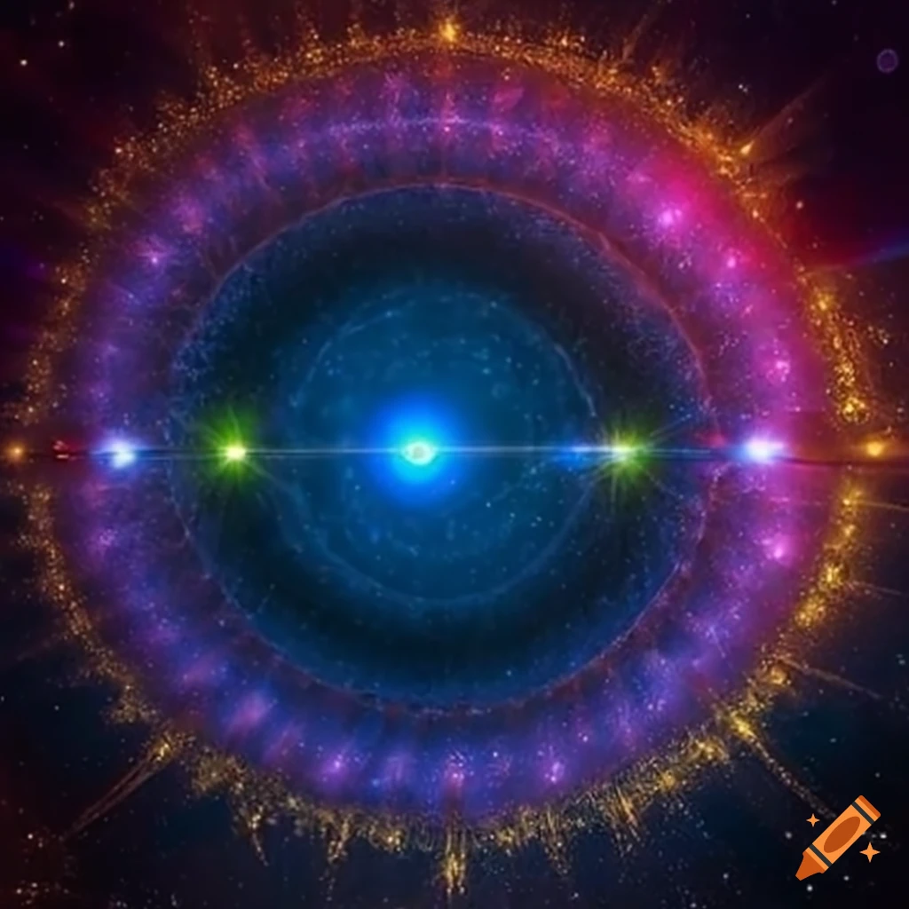 Endless diamond stars reflections on distant dimensions origin ornaments shine on Craiyon