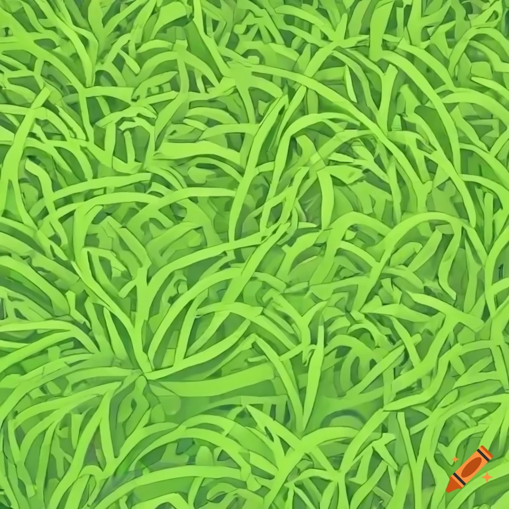 Stylized cartoony grass texture viewed from above on Craiyon