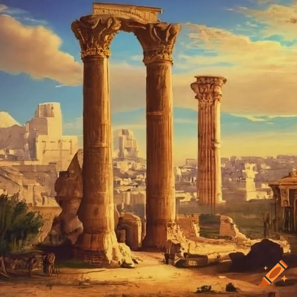 Picturesque view of the ancient kingdom of Israel on Craiyon