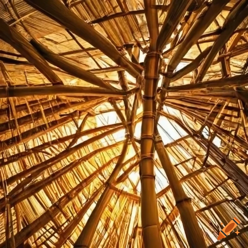Bamboo integrated with modern technology and products on Craiyon