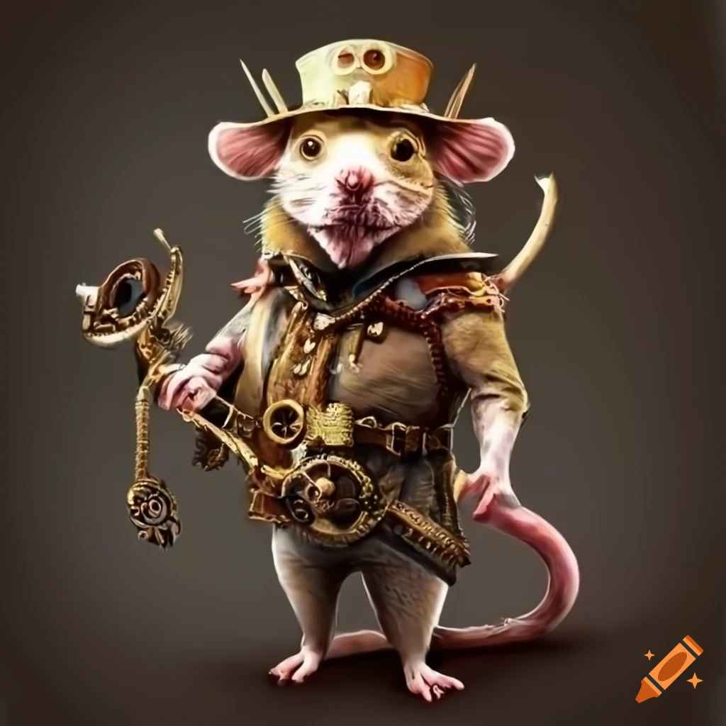 Steampunk rat on Craiyon