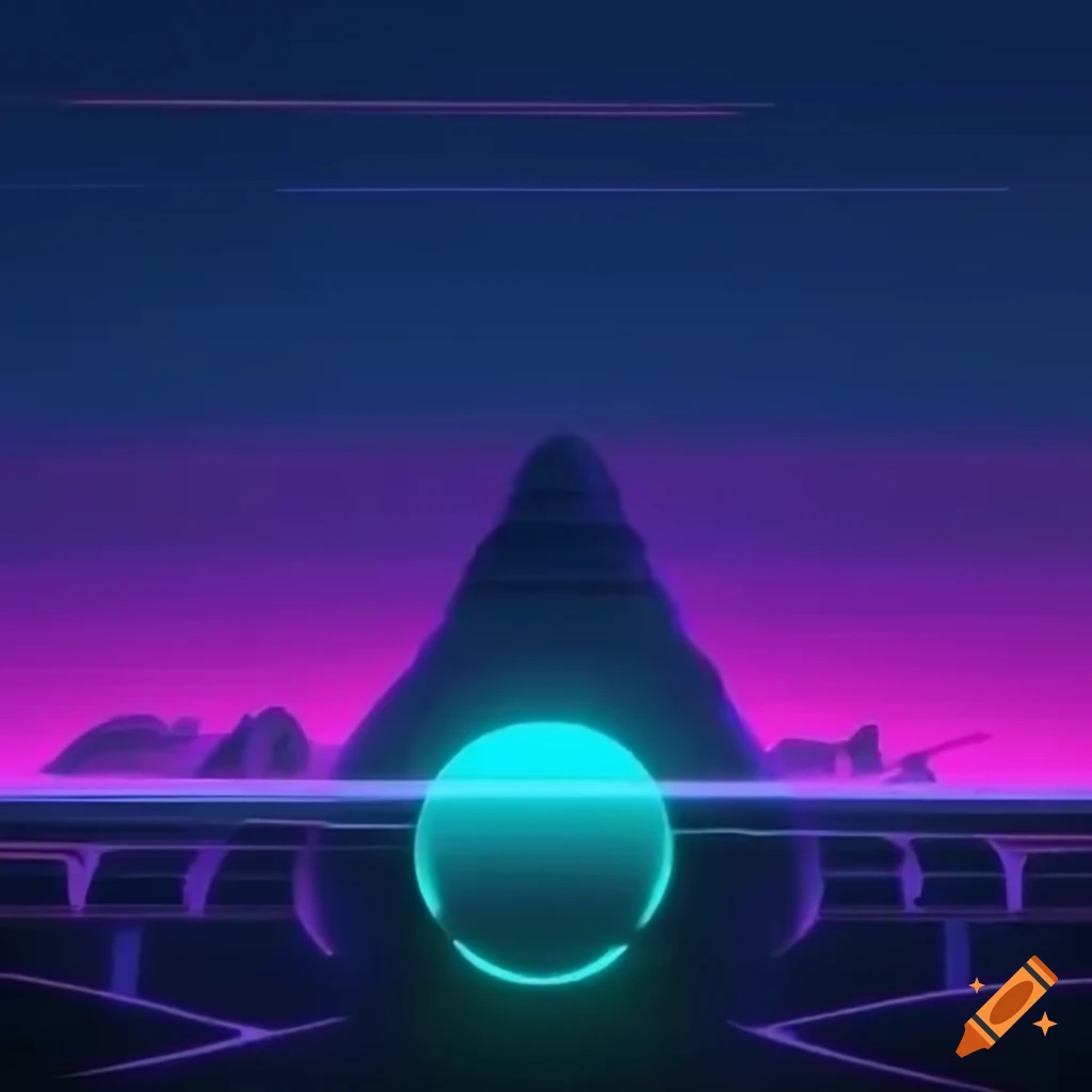 Synthwave art in the style of Sol Amstutz on Craiyon