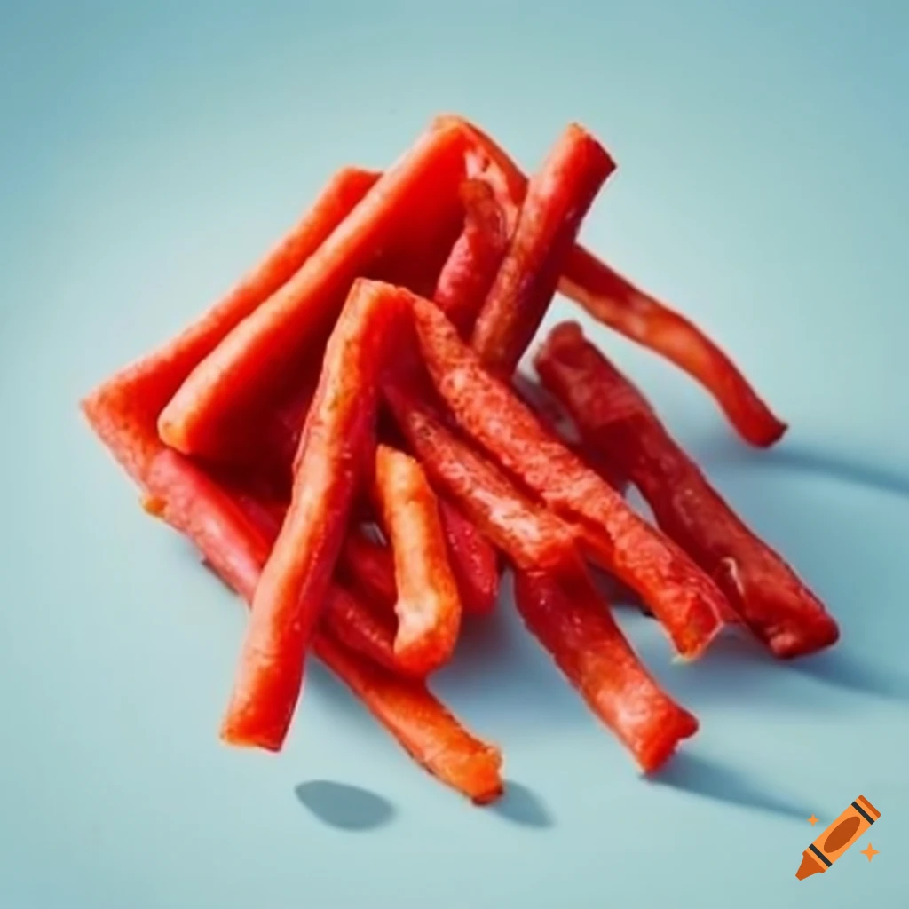 Red pepper slices sticks on Craiyon