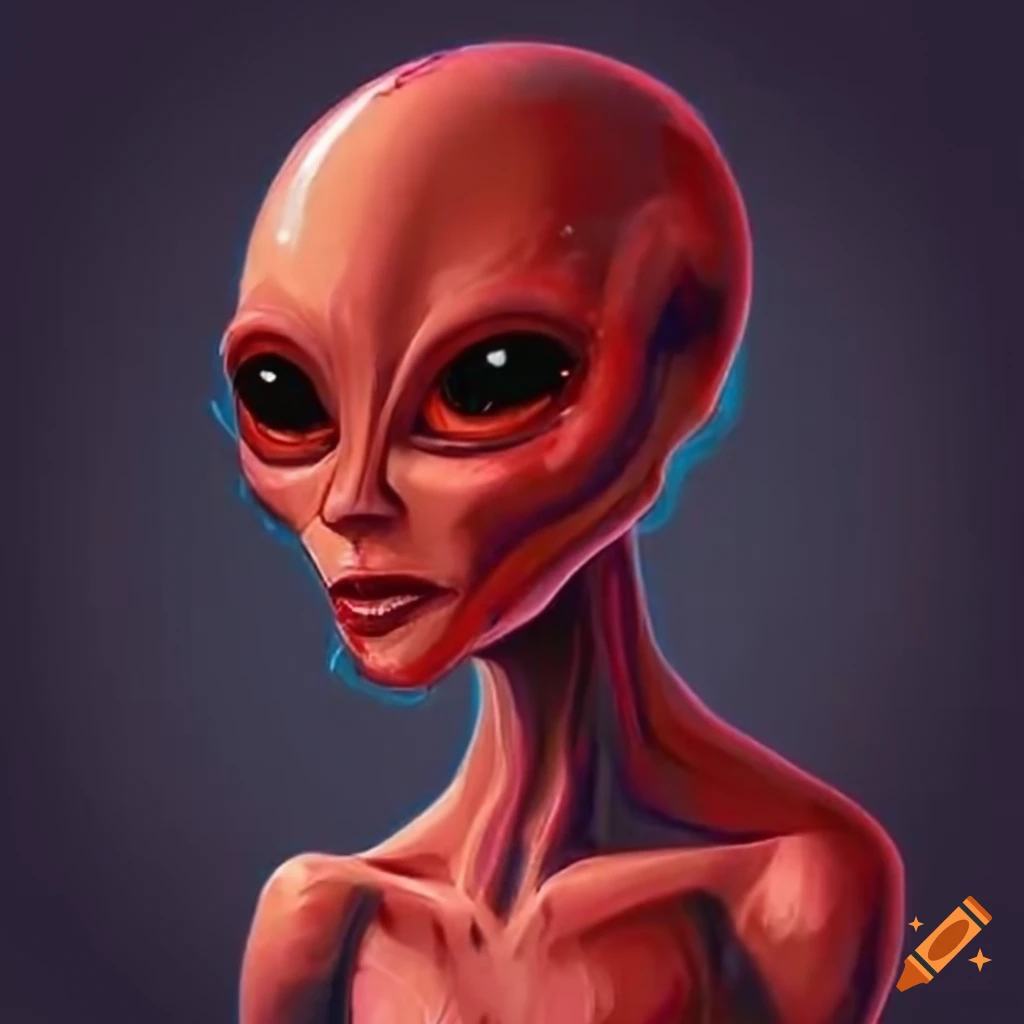 Abstract image of red colors and shapes on Craiyon