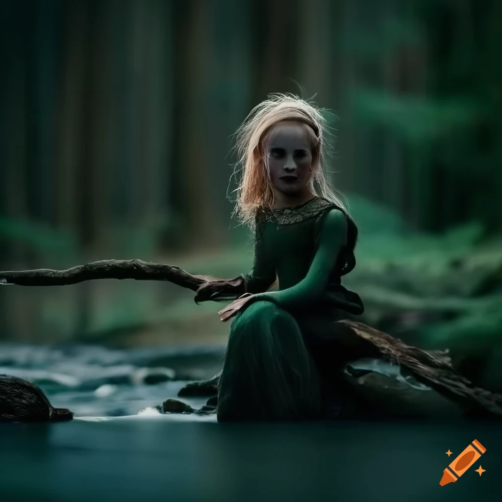 Full body photo with old elf-like figures in professional color graded ...