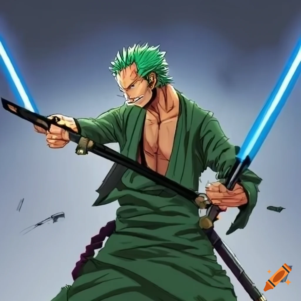 Roronoa zoro depicted as a star wars jedi on Craiyon