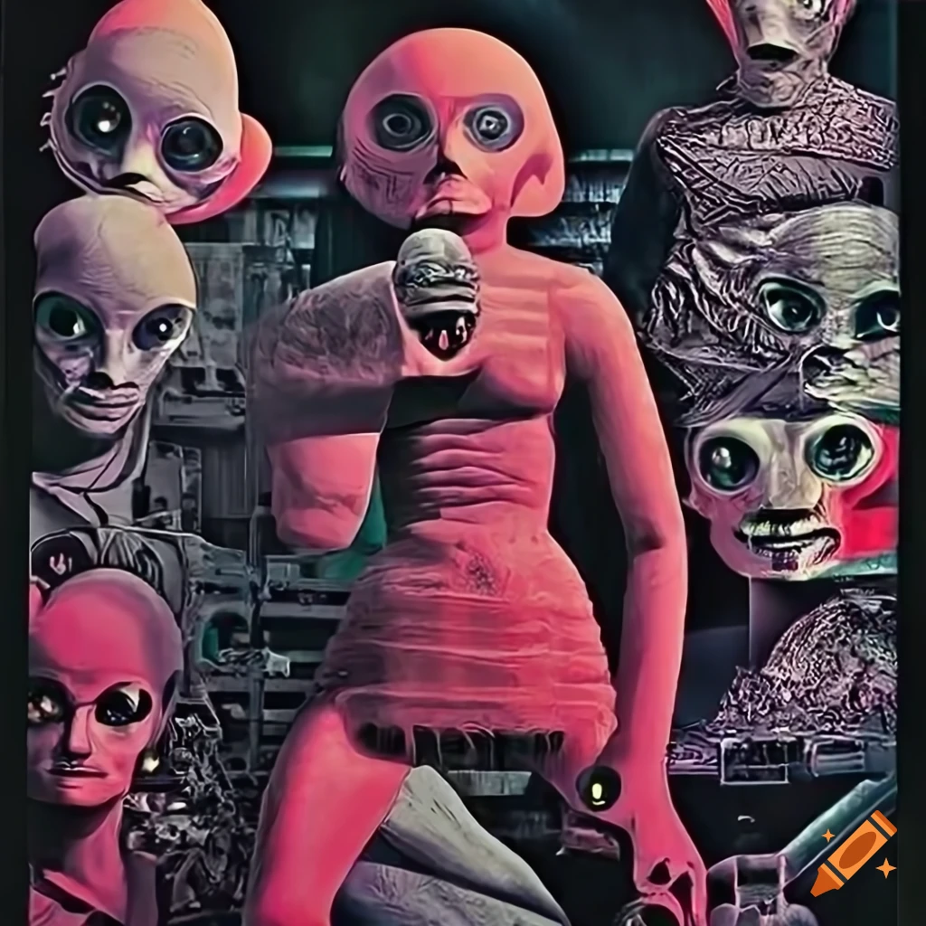 1963 bbc movie poster of weird alien creatures in sci-fi fashions on ...