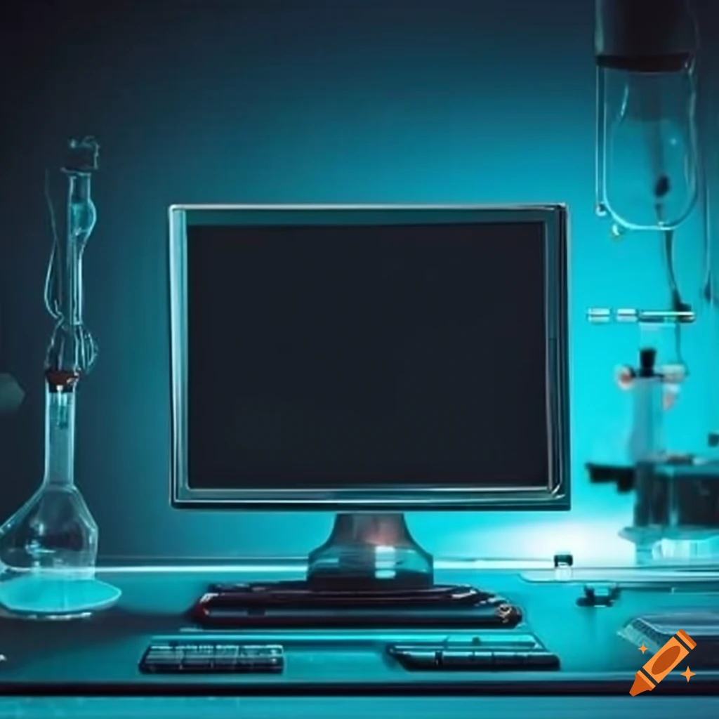 Pc screen in a biology laboratory on Craiyon