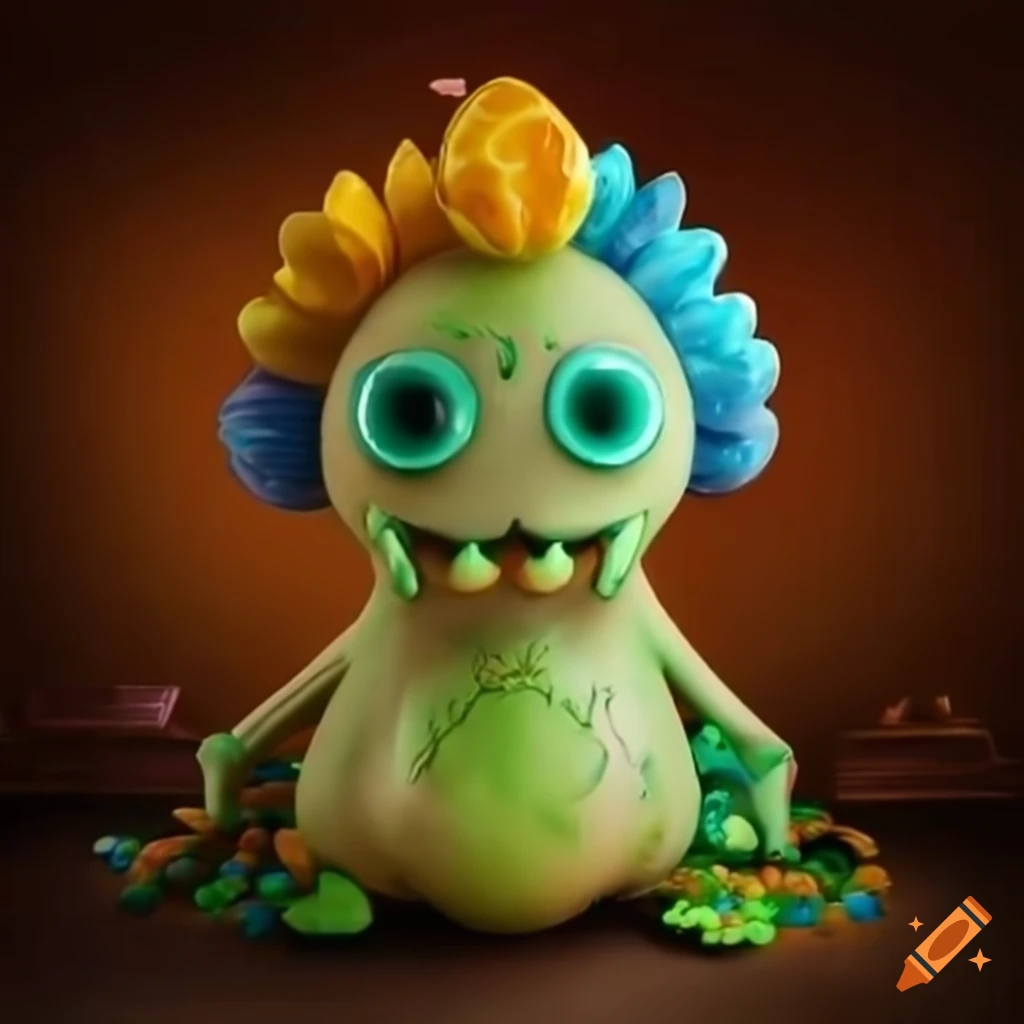 Mythical creatures and mutant omega mart lemon fruit monster in a ...