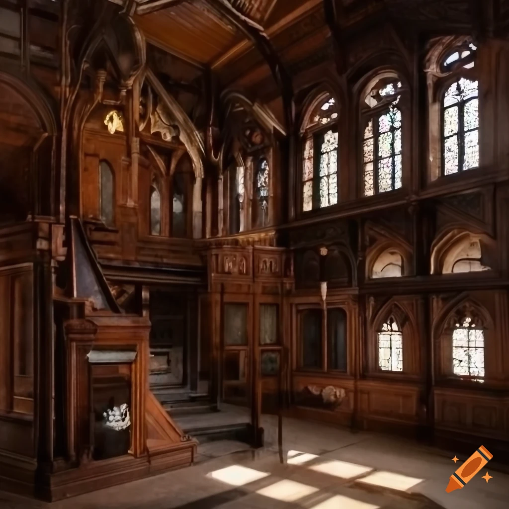 Interior of an 1880s Electrical Engineering Building with Victorian ...