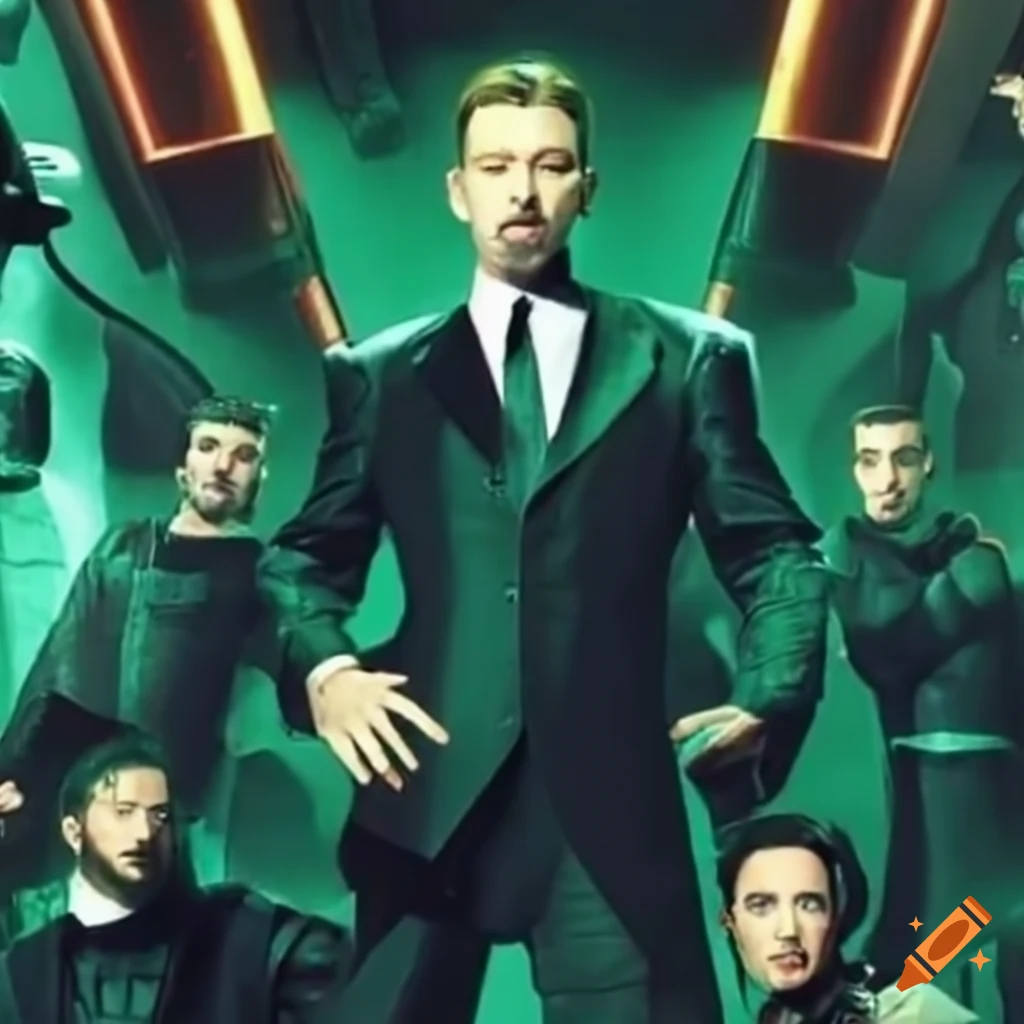 Nsync band members replaced with Agent Smith from The Matrix on Craiyon