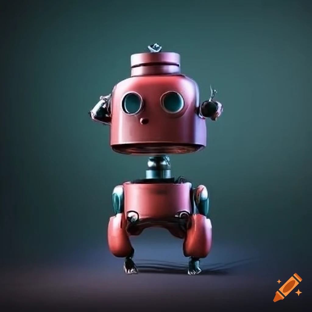 Disheveled robot in classic style on Craiyon