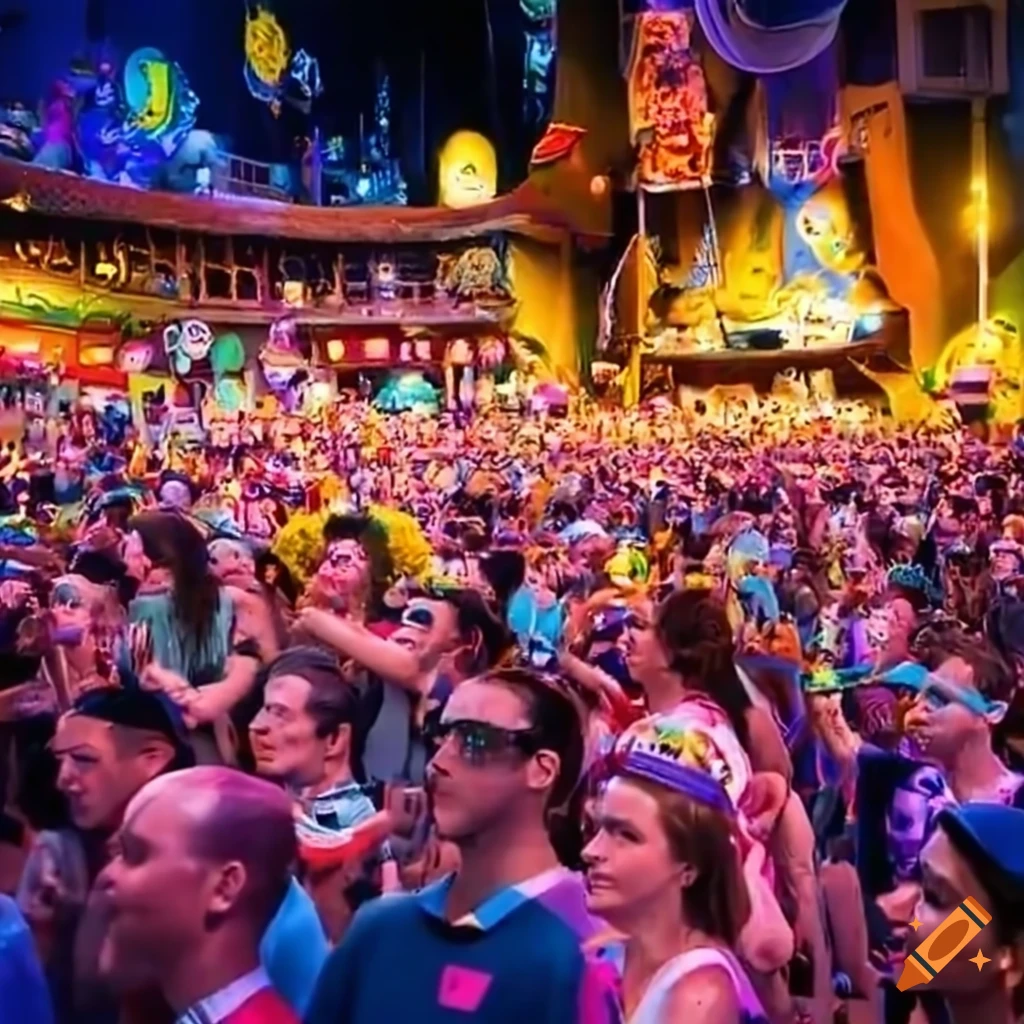 Large crowd of spongebob fans in sydney, australia on Craiyon