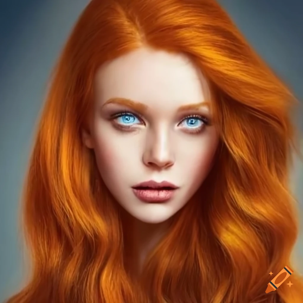 Attractive woman with ginger hair on Craiyon