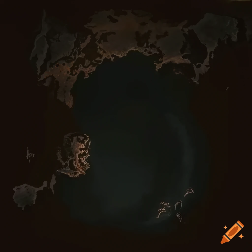 Dark world map for gaming on Craiyon