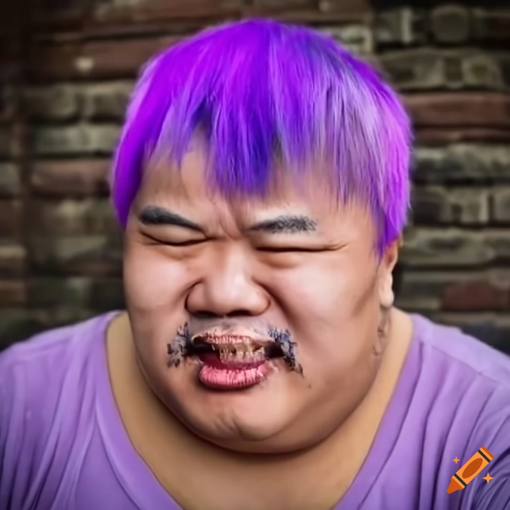 Colorful portrait of a man with unique features and expressive facial ...