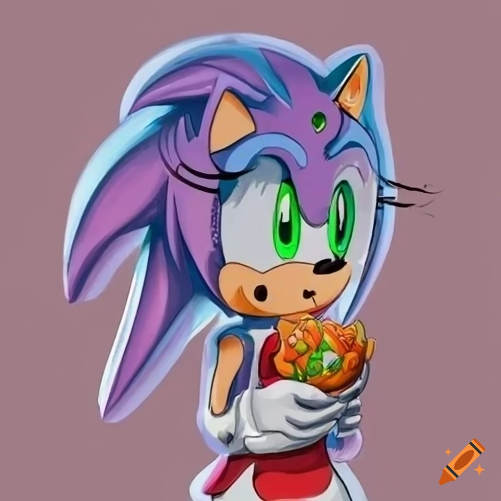 Amy rose cartoon character on Craiyon