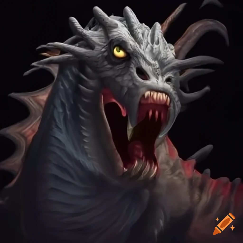 Surprised dragon on Craiyon