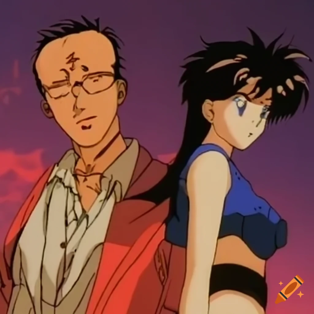Intense 1990s anime OVA: Retro City on Craiyon