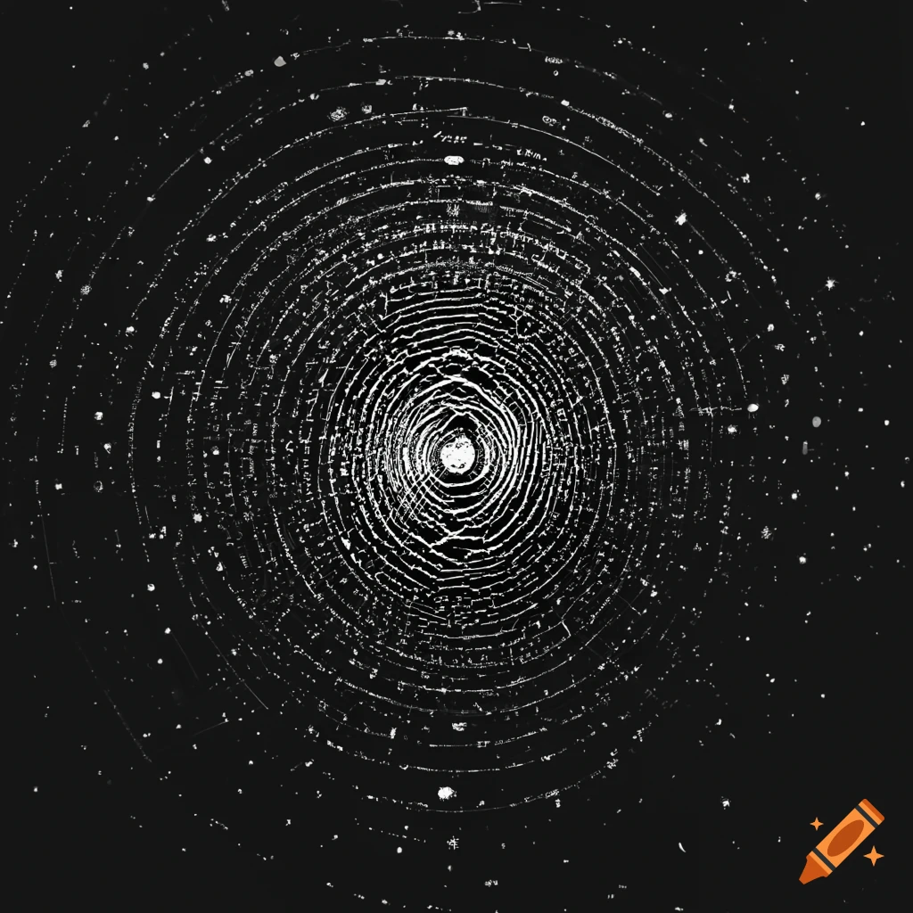 Black and white data visualization of a Linear Regression algorithm on ...