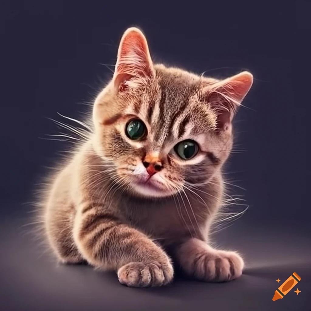 Very cute cat on Craiyon