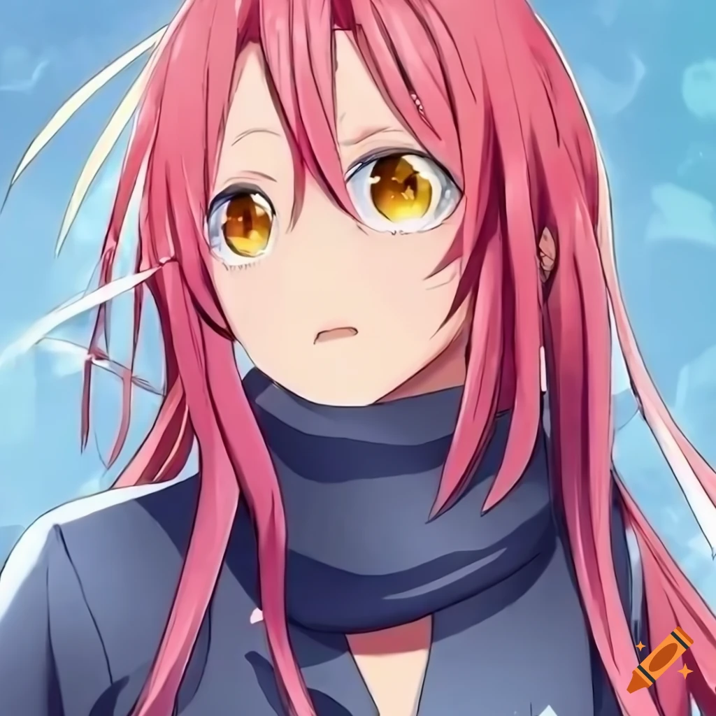 Rimuru tempest with red hair on Craiyon