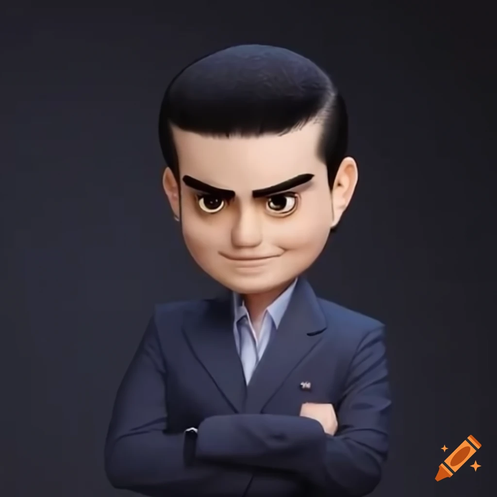 Cartoon profile picture of ben shapiro on Craiyon