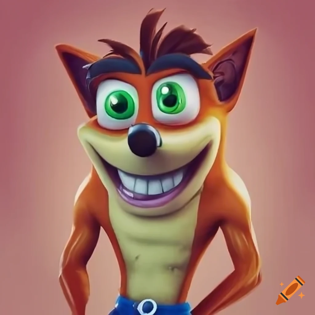 Crash bandicoot video game character on Craiyon