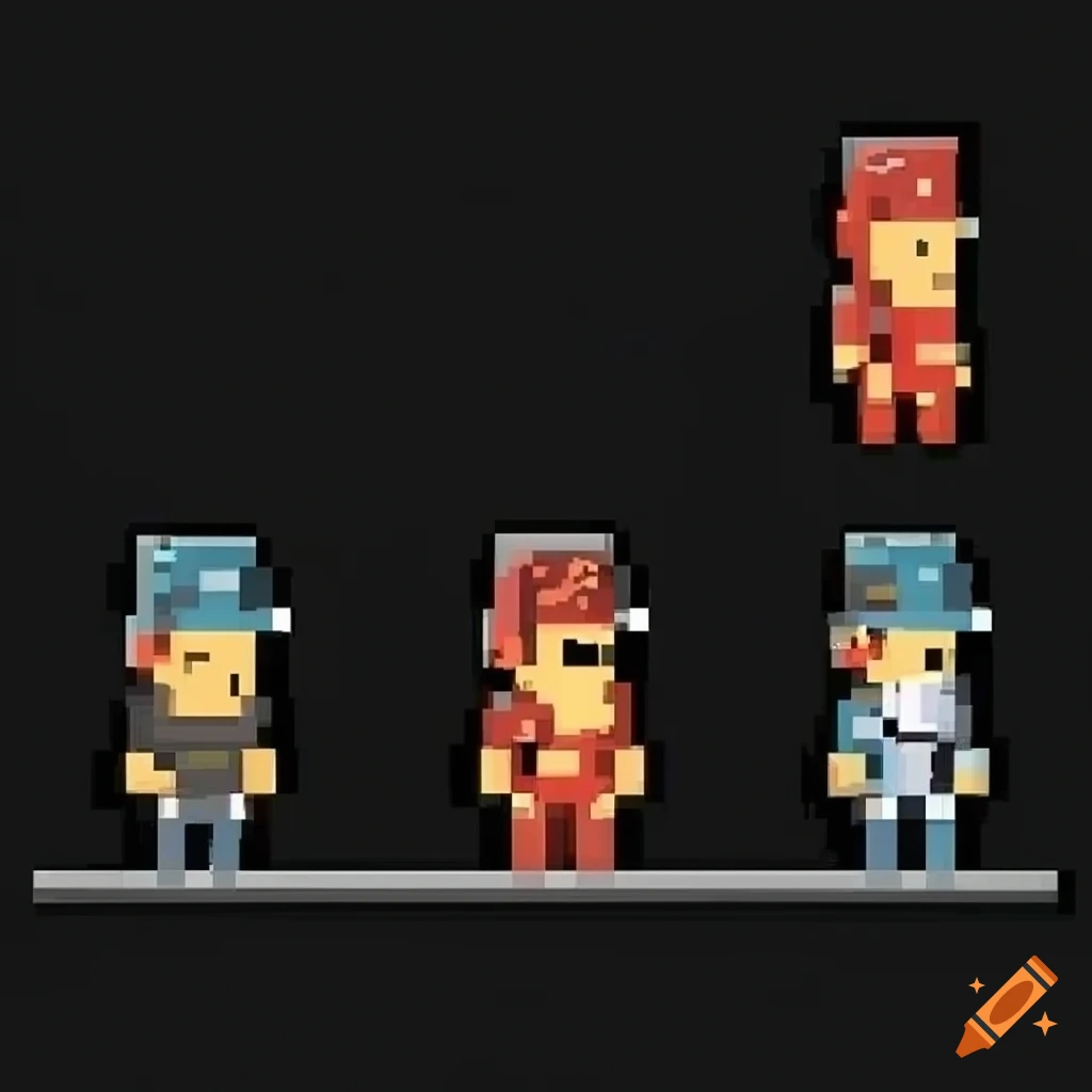 8-bit character for a platformer game on Craiyon