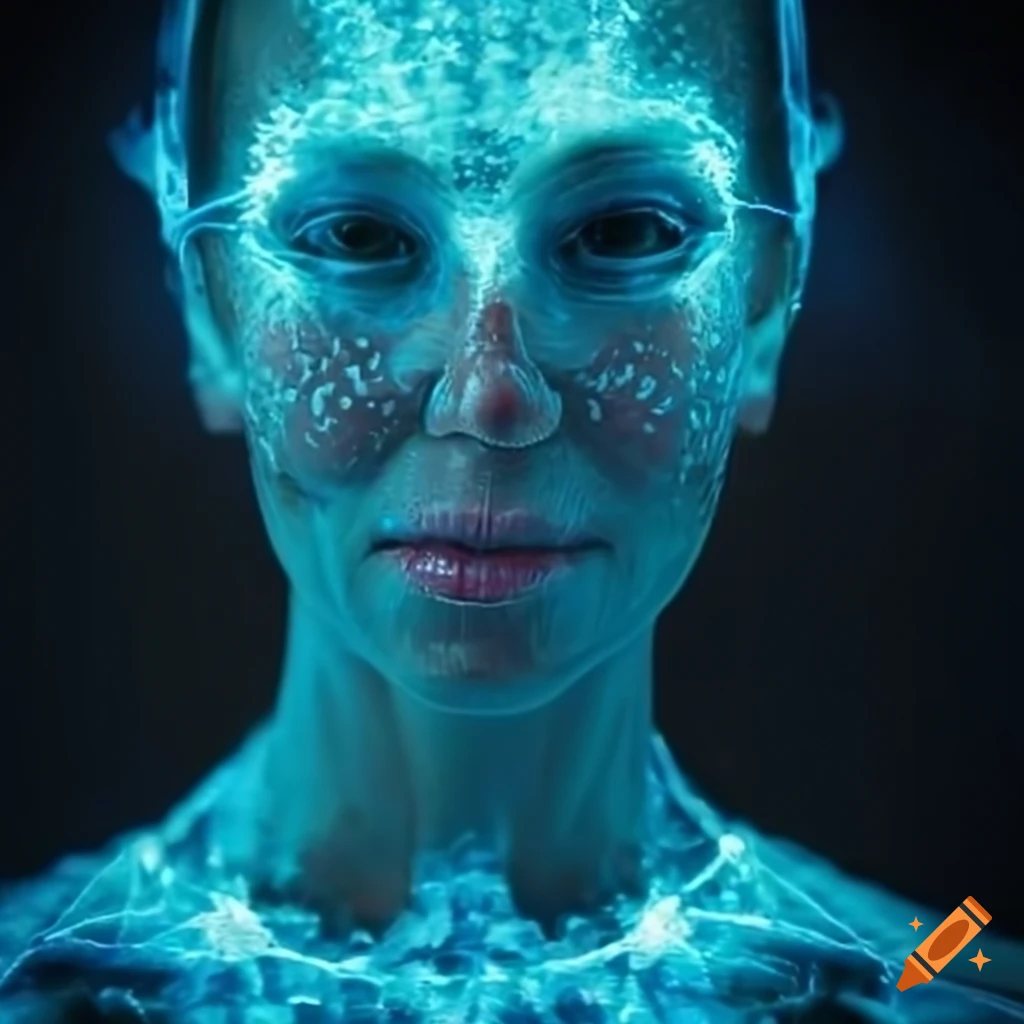 Glowing bioengineered biopunk on Craiyon