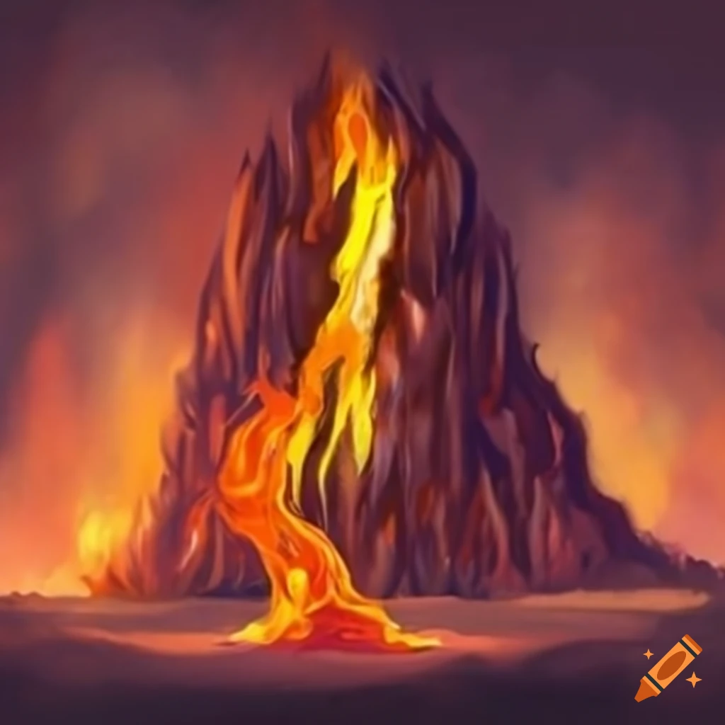 World of fire and lightning on Craiyon