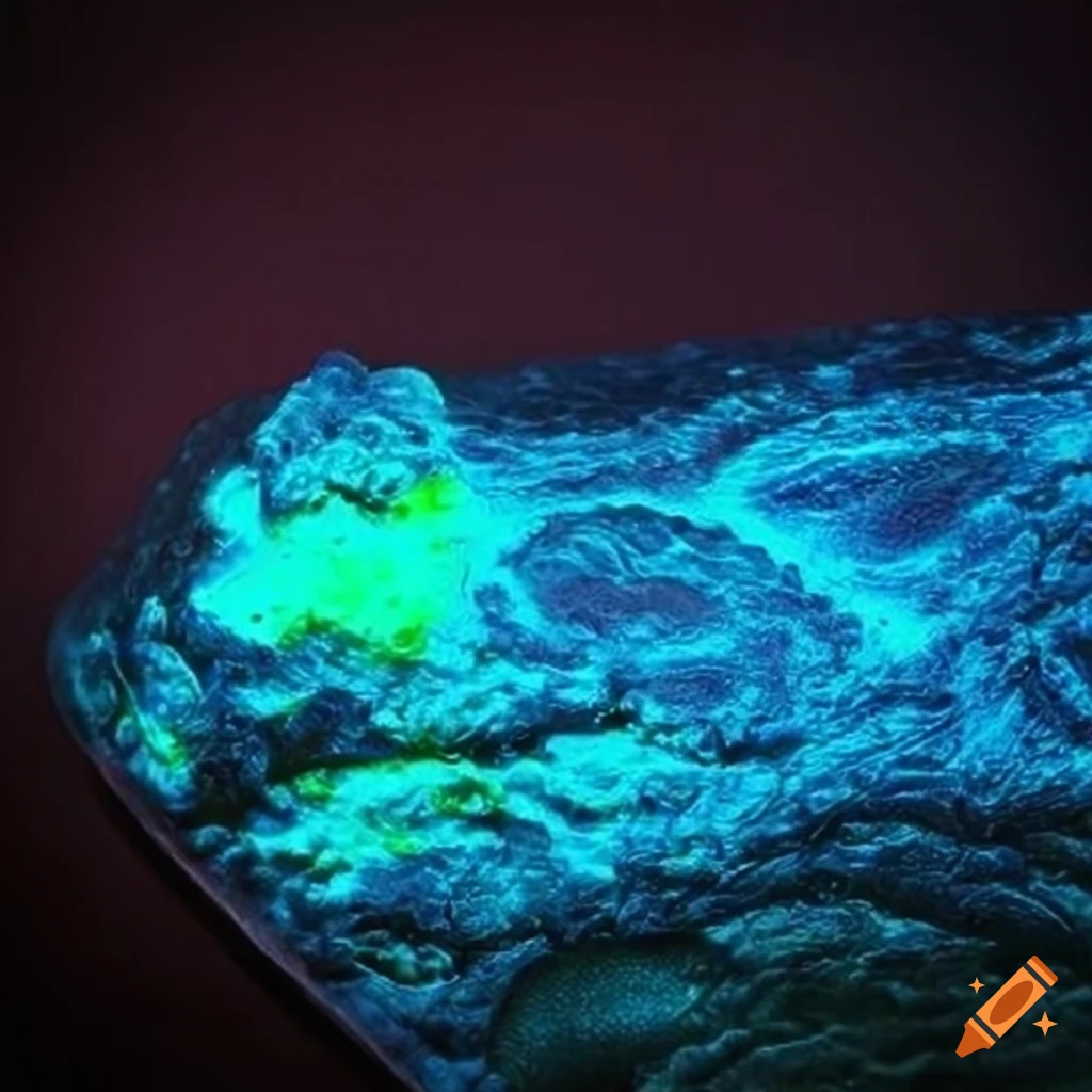 Vintage biopunk family credenza with bioluminescent moss on Craiyon