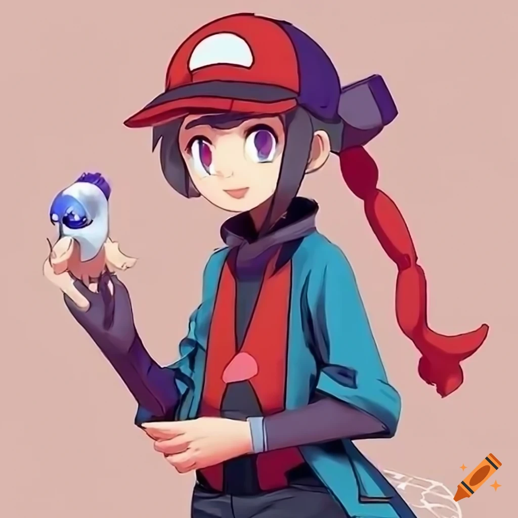 Cool girl pokémon trainer on Craiyon