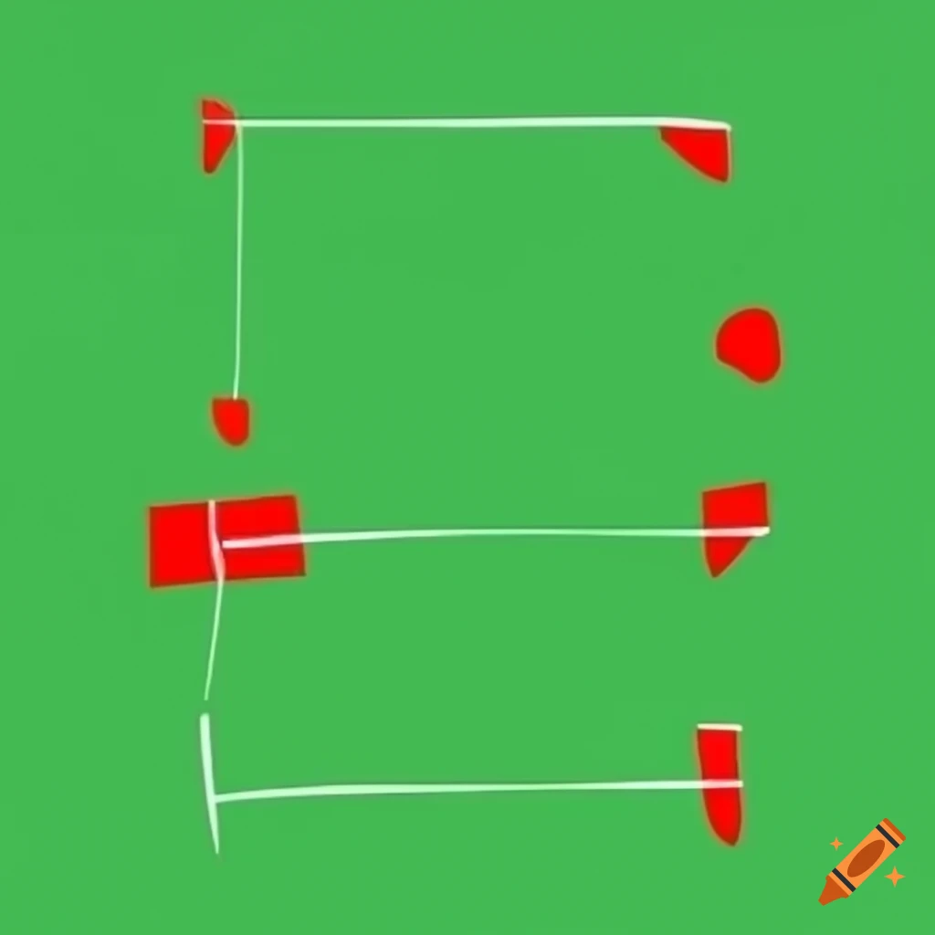 Green and red divided by a white irregular stripe, edgy design on Craiyon