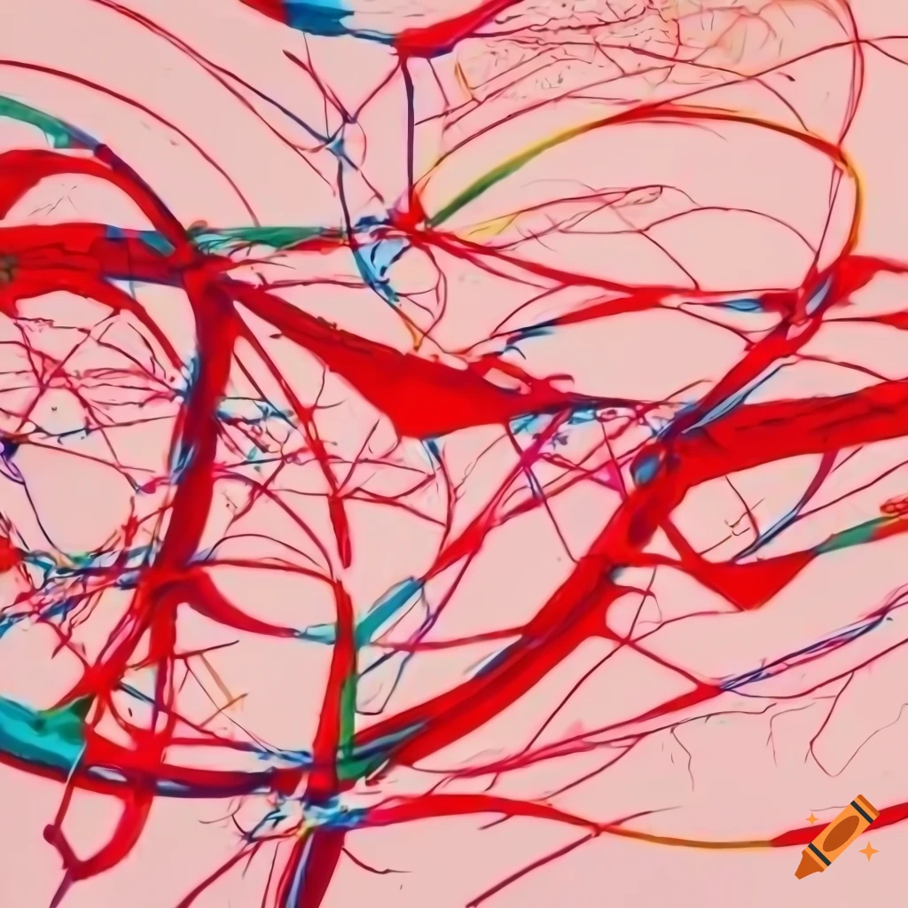 Colorful visual representation of logistic regression algorithm on Craiyon