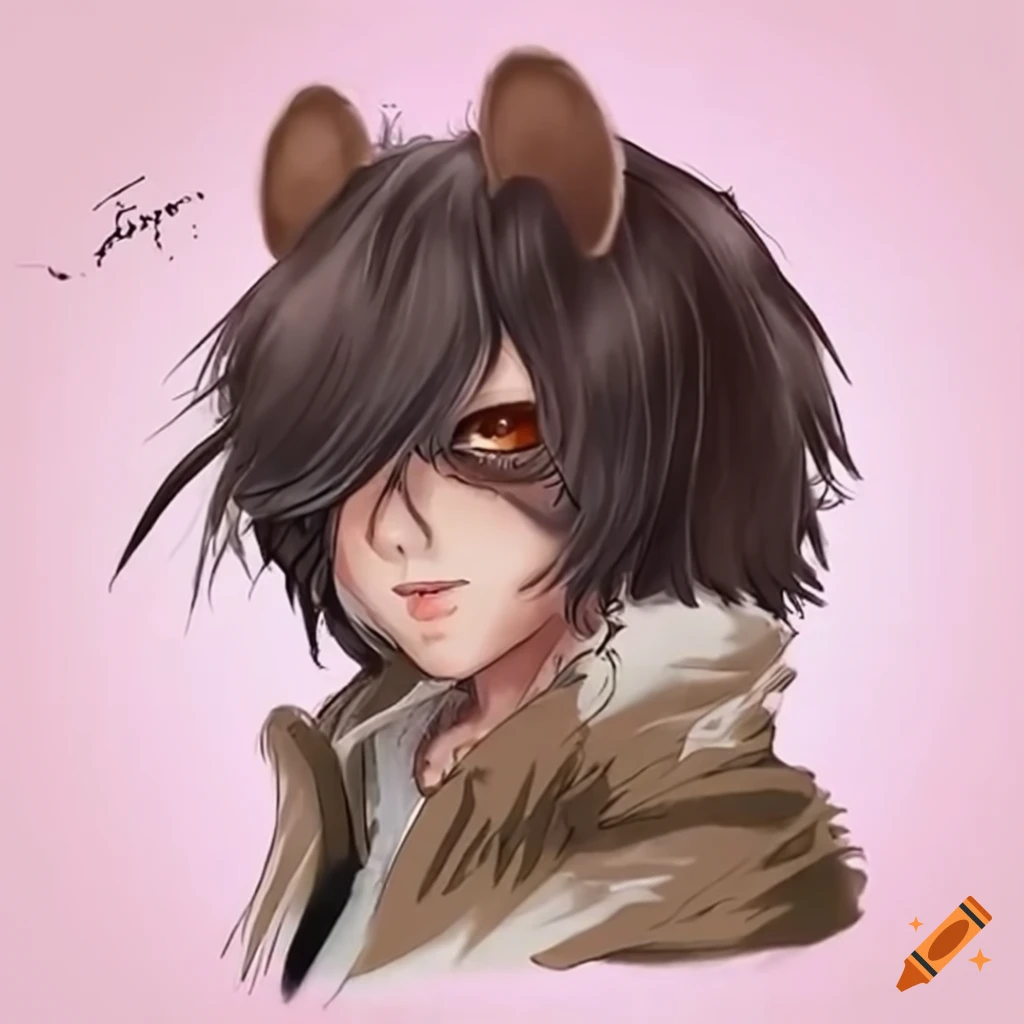 Cartoon rat rapping on Craiyon