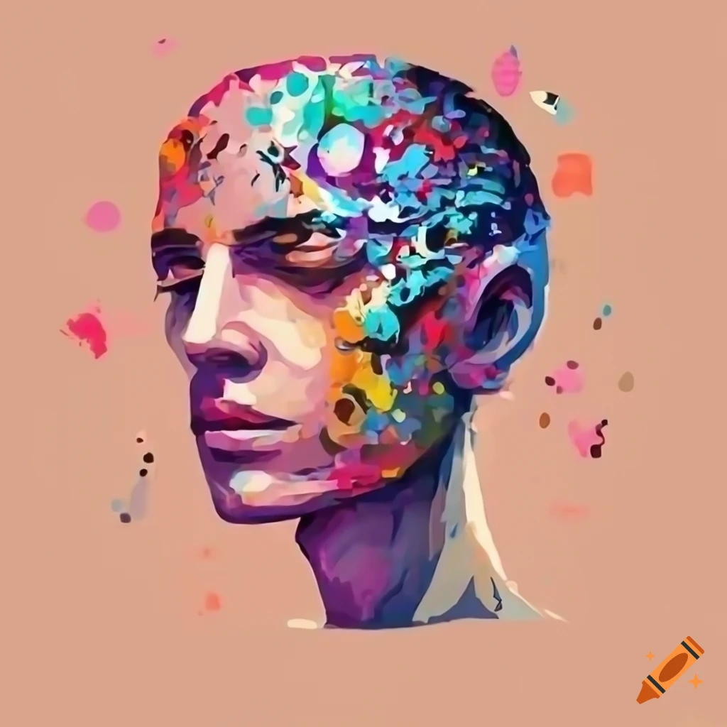 Illustration of a computerized brain representing emotions and feelings ...