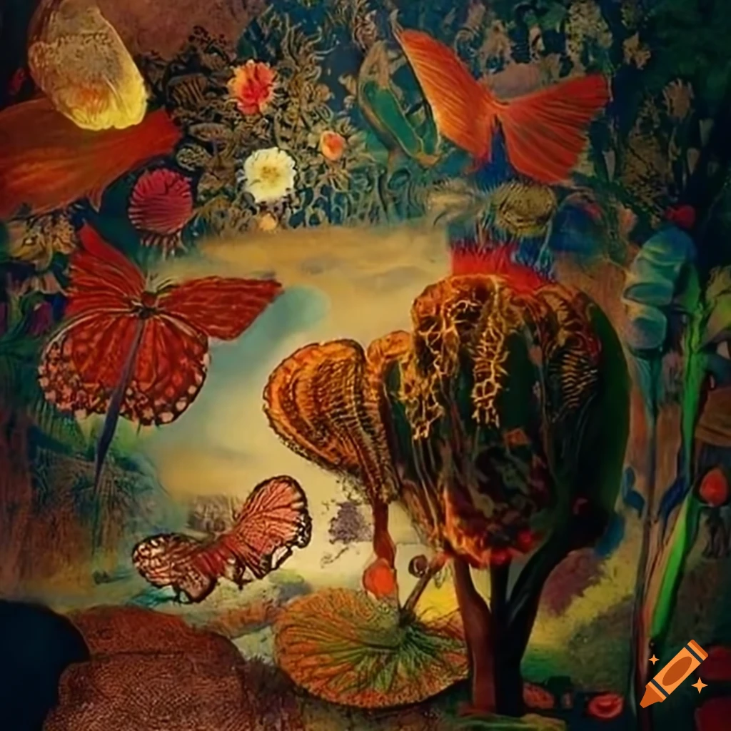 4k ultra high resolution color lithograph of joyously anarchic visions ...