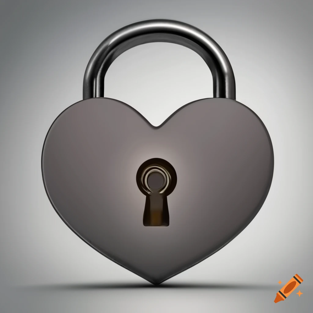 Heart-shaped lock with a keyhole symbolizing job security on Craiyon