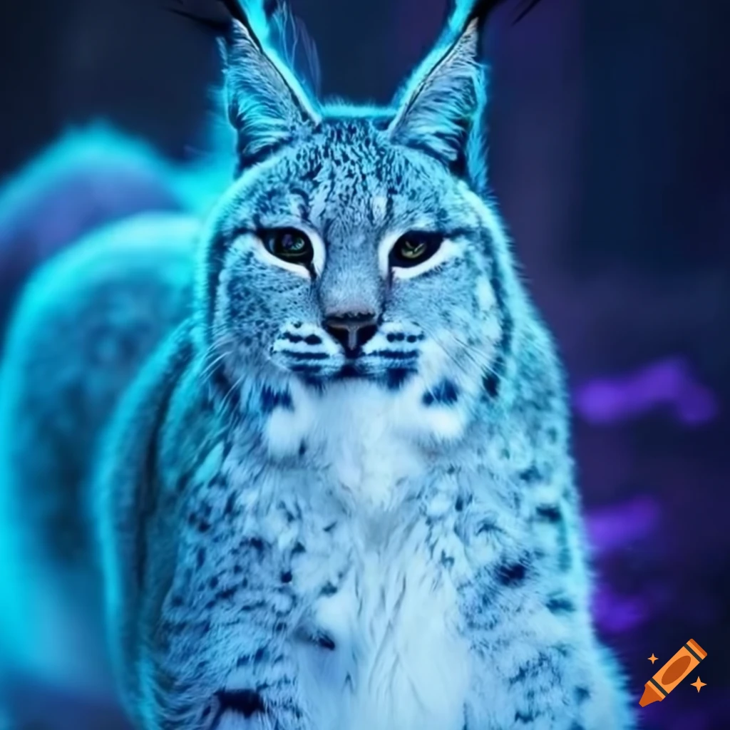 Luminous Lynx: Large nocturnal creature with wings in a fantasy setting ...